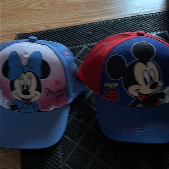 Disney | Accessories | Disney Mickey And Minnie Mouse Colorful Caps ...